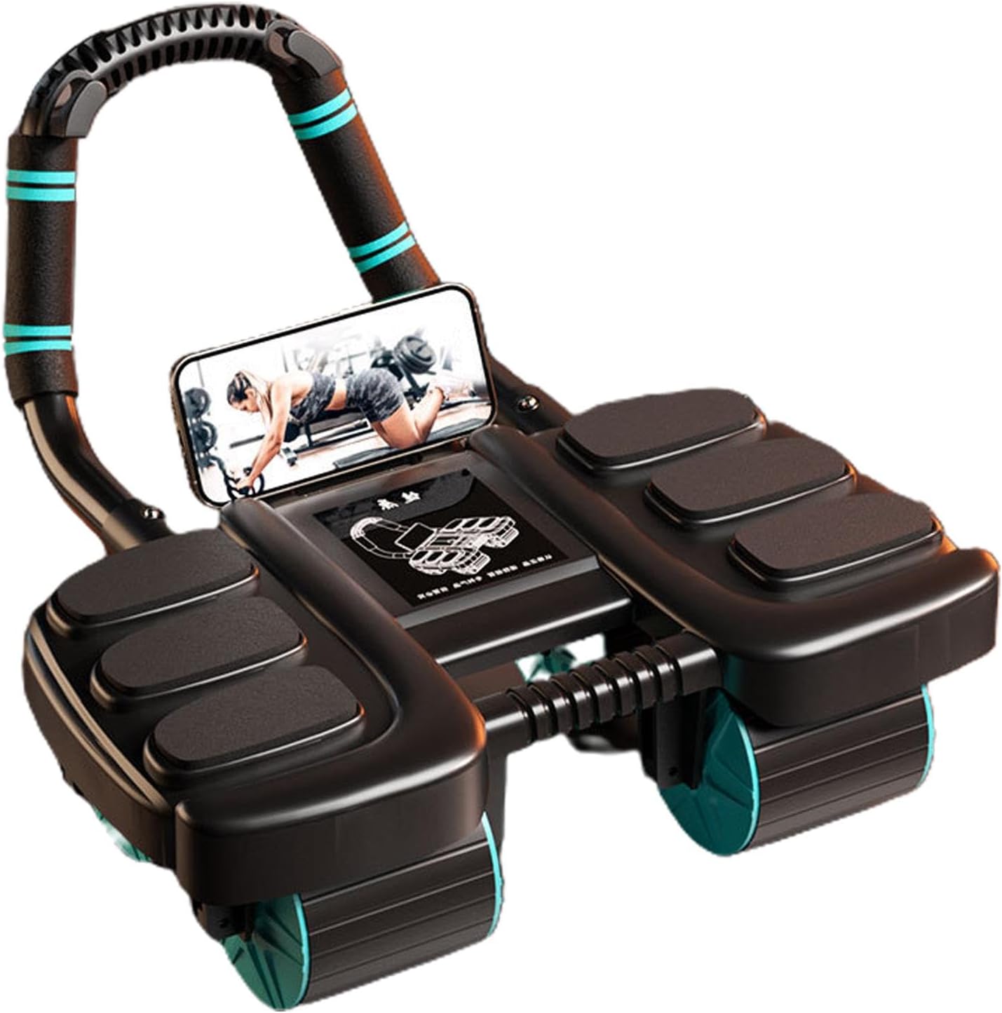 Ab Roller - Four-wheeled Exercise Wheel | Adjustable Core Trainer Ab ...