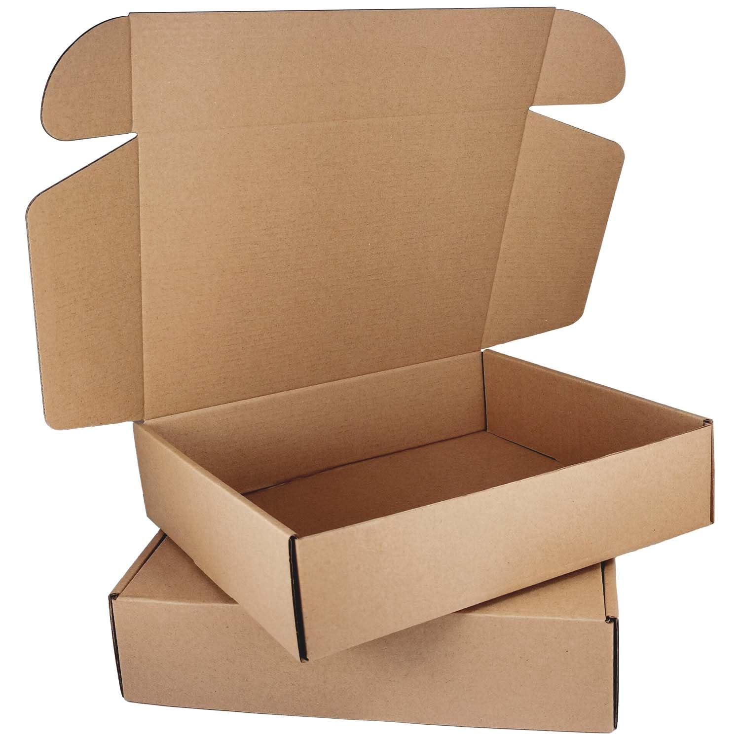 10-Pack 12.6"x8.66"x3.15" Small Shipping Boxes,Small Brown Corrugated ...