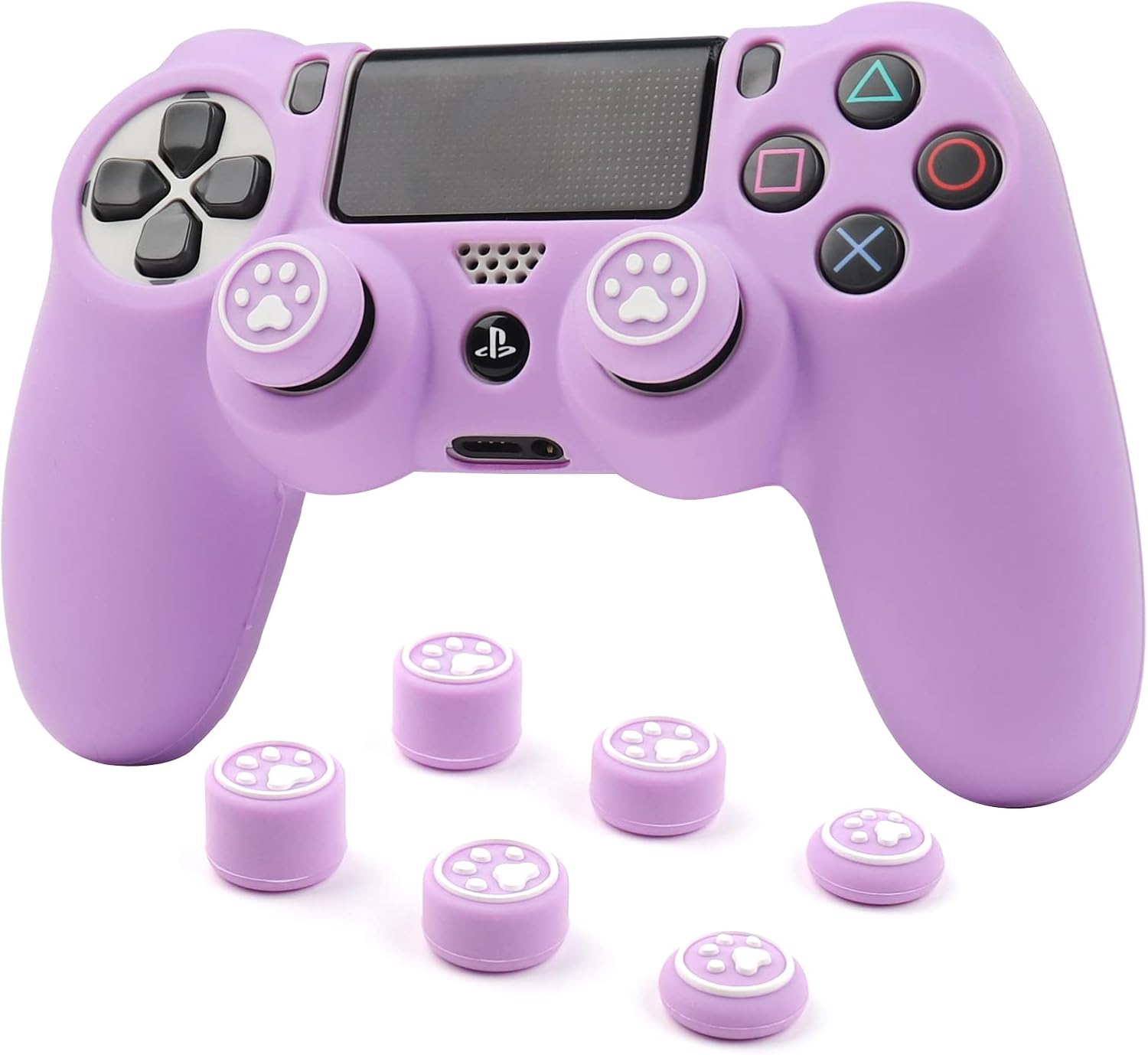 Amazon.com: Ralan Purple Controller Skin Silicone for PlayStation 4 ...