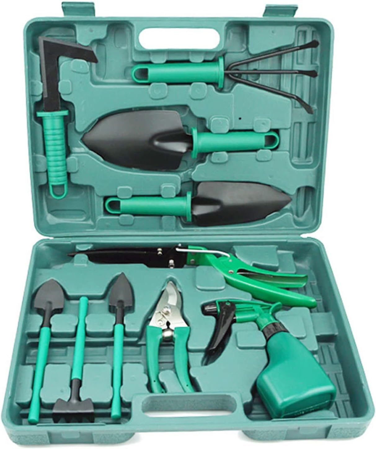 10 Pieces Garden Tools Set with Carrying Case, Ergonomic Garden Hand ...