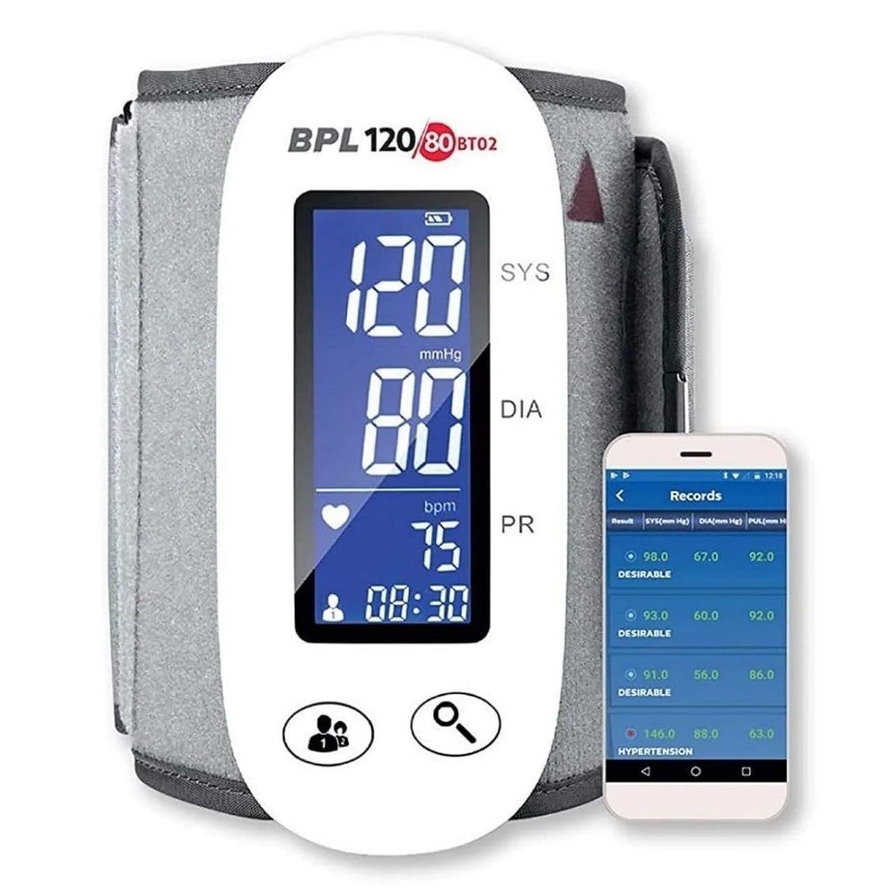 BPL Medical Technologies BPL 120/80 BT-02 Bluetooth Enabled Arm Type ...