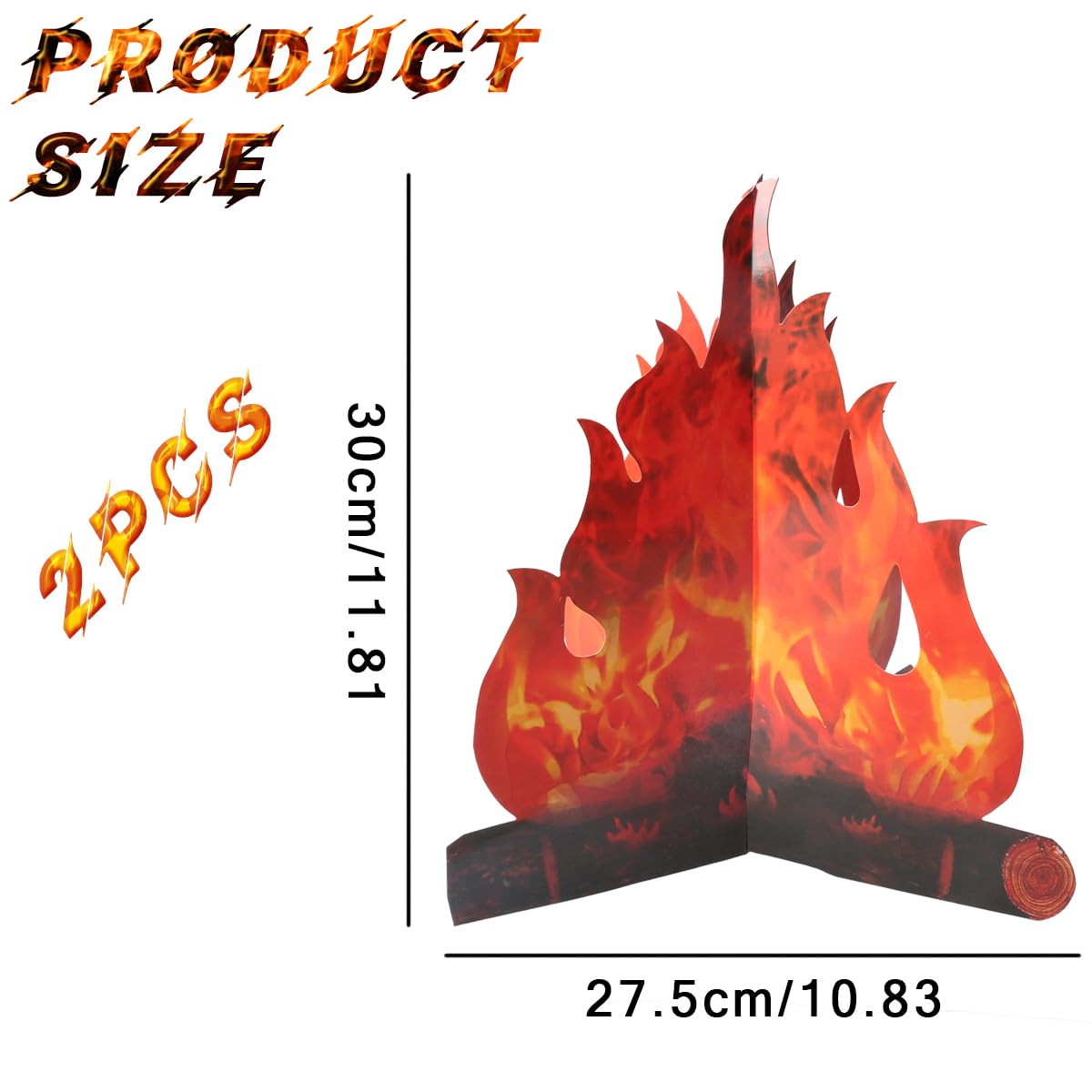 Thyonta Fake Flame Paper – 3D Cardboard Campfire CenterpieceFaux ...