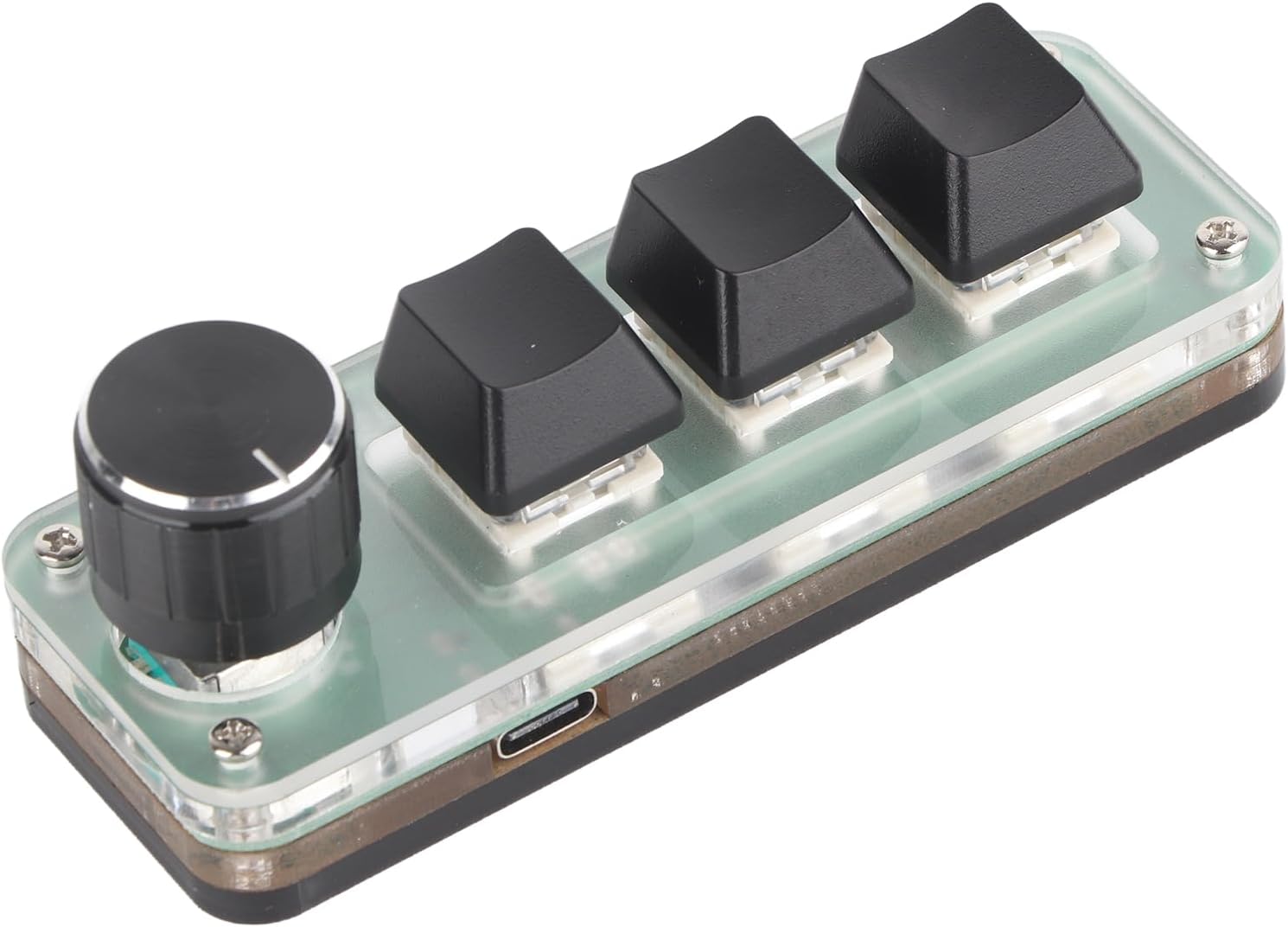 Amazon.com: Yunseity Mini 3 Key Keypad with Knob,Mechanical Gaming Keyboard Programming Macro ...