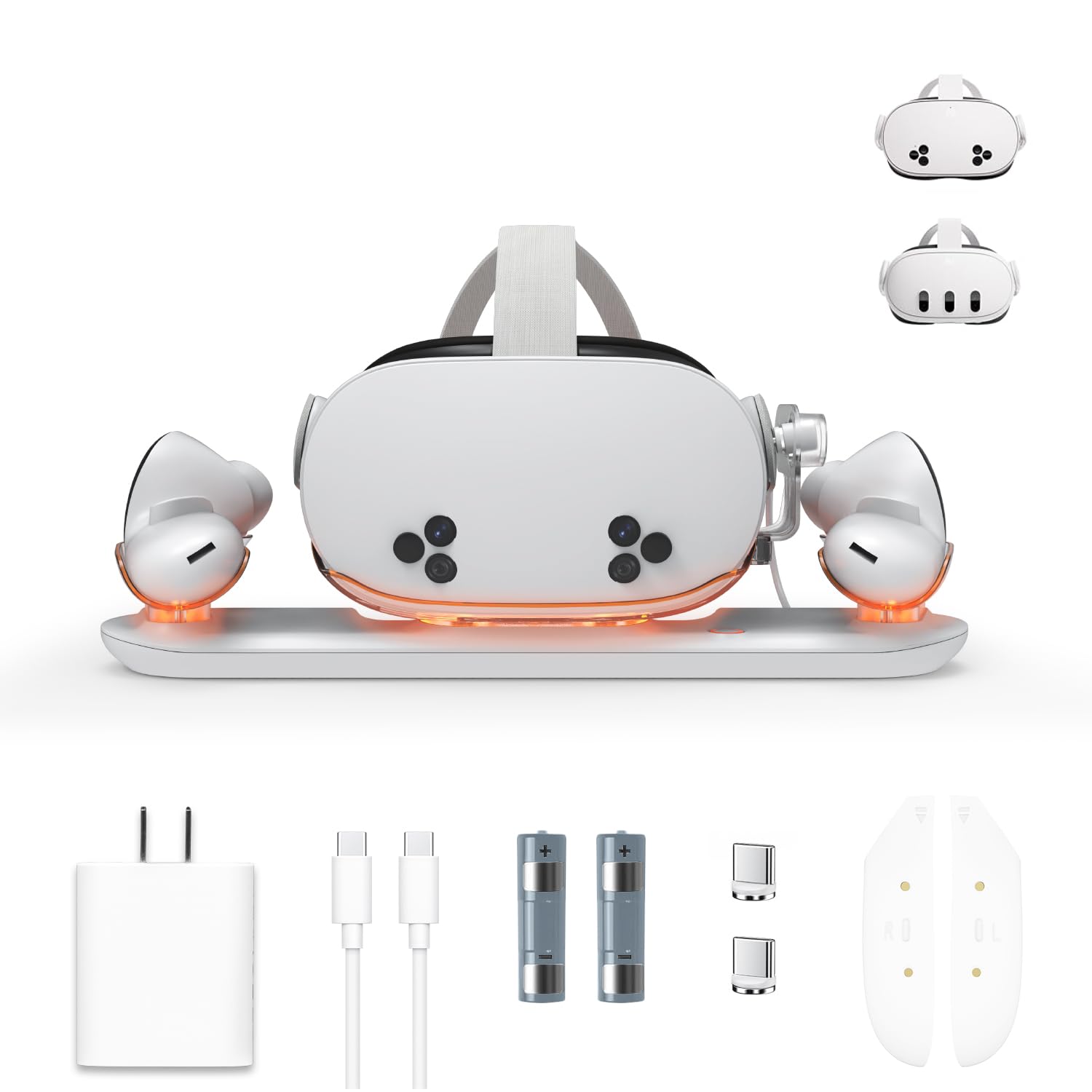 Amazon.com: Charging Dock for Meta Quest 3S/Quest 3 with USB-C Charger ...