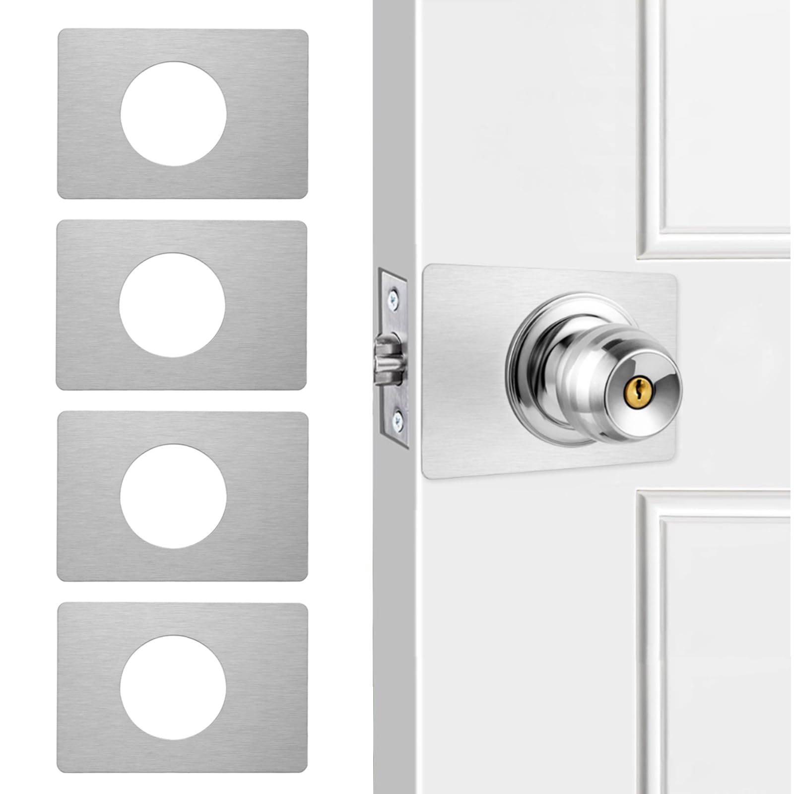 Snapklik.com : Door Lock Repair Plate, Door Lock Knob/Lever/Deadbolt ...
