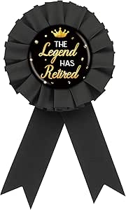 Amazon.com: Black The Legend Has Retired Tinplate Badge Pin, Happy ...