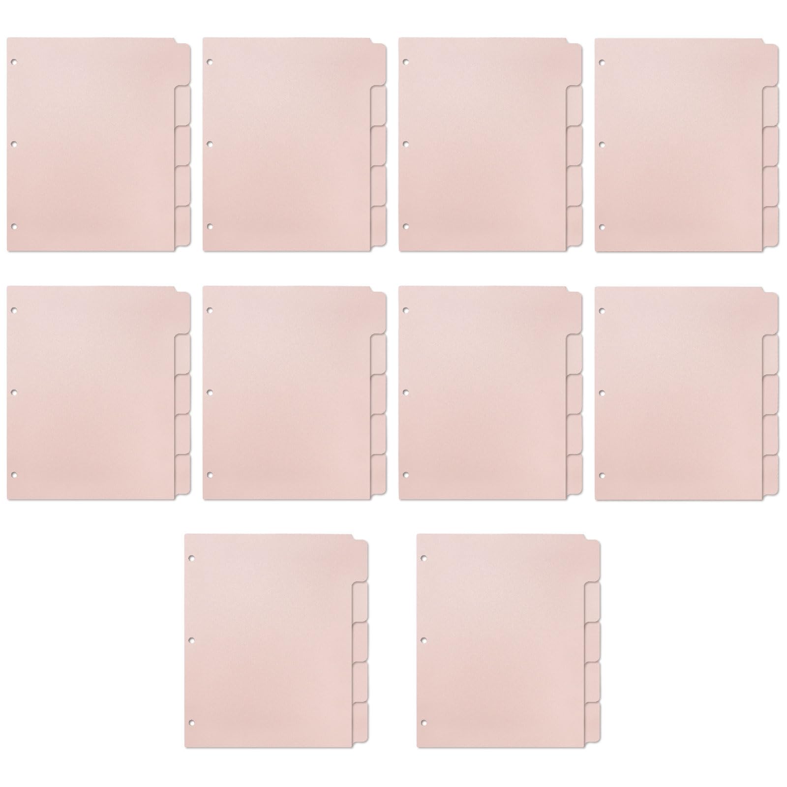 Snapklik.com : Koqye Binder Index Dividers, Pink Plastic Dividers For 3 ...