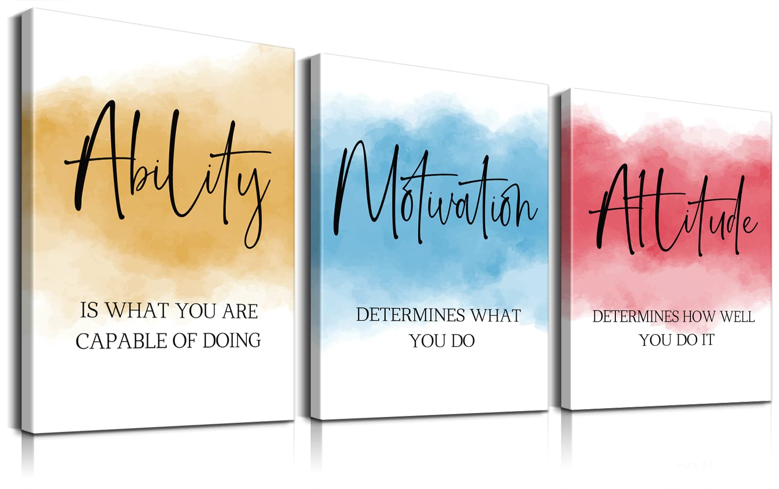 Amazon.com: 3 Piece Positive Affirmations Wall Decor Motivational ...