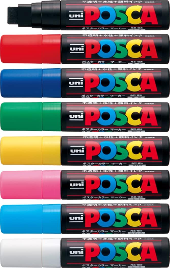 Posca Water Based Permanent Marker Paint Pen - PC-1MR / PC-1M /PC-3M ...