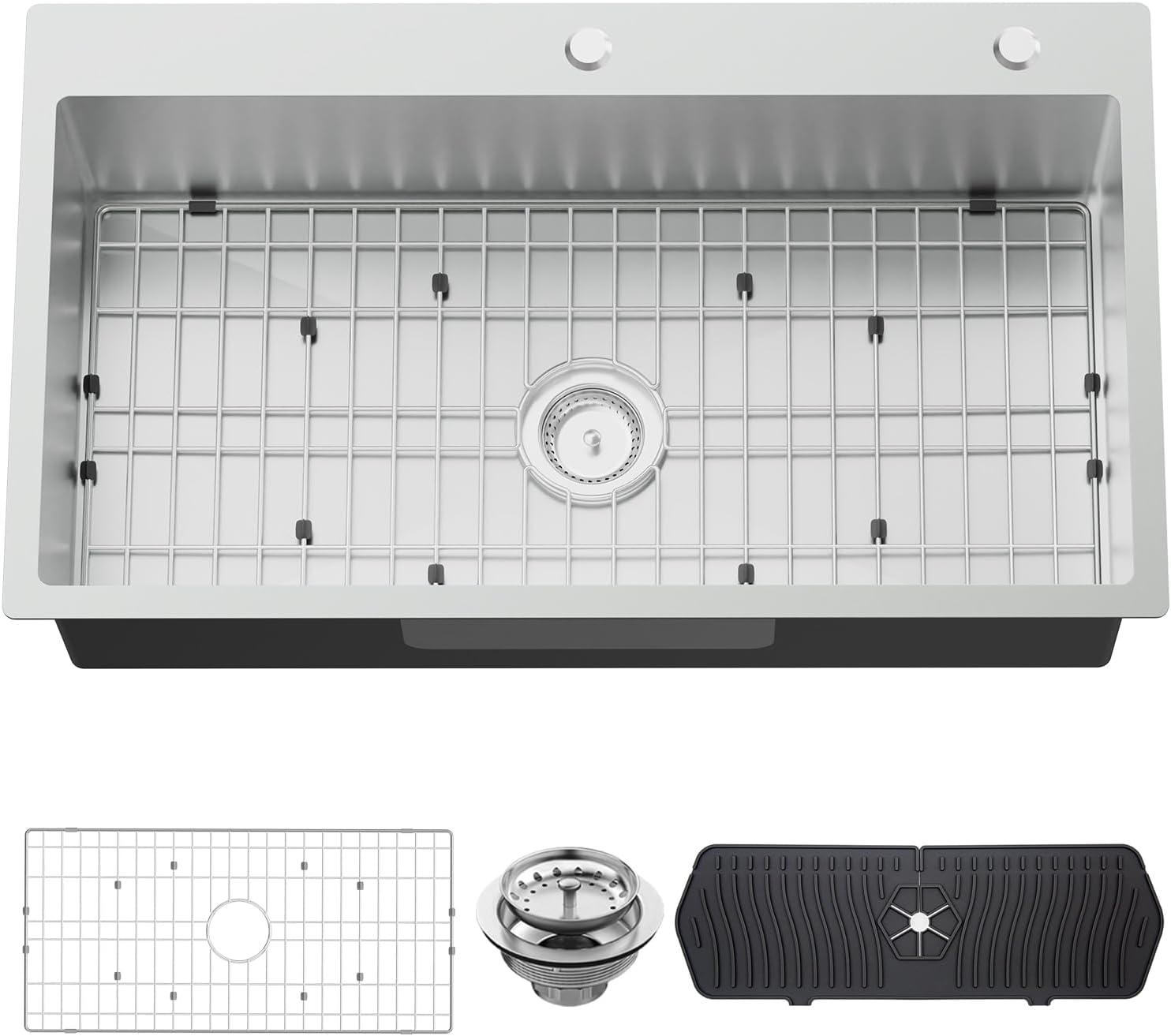 Kitchen Sink, 33x19 Inch Stainless Steel Drop In Kitchen Sink Modern ...