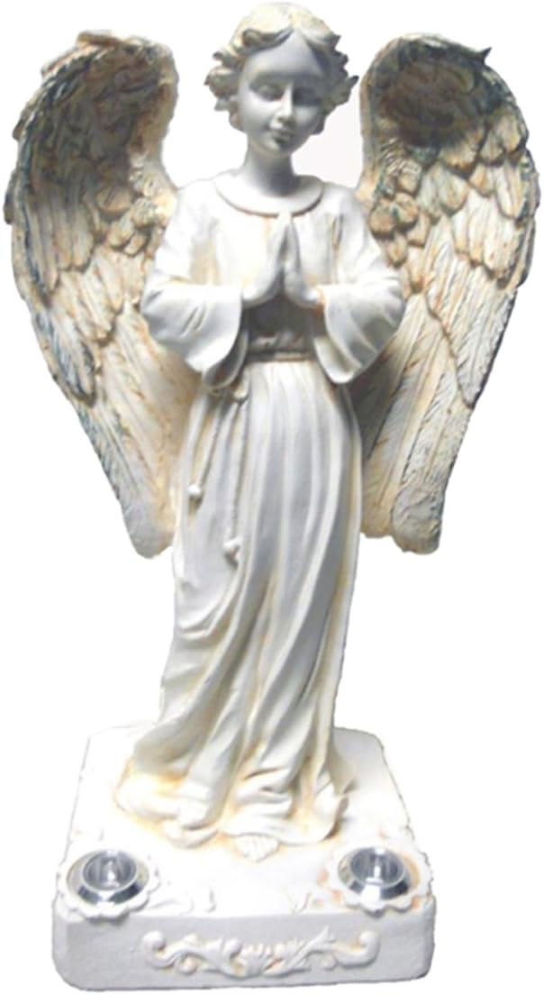 Amazon.com: GSL SS-GSL-PL029 13" Praying Angel with 2 Yellow LED Solar ...