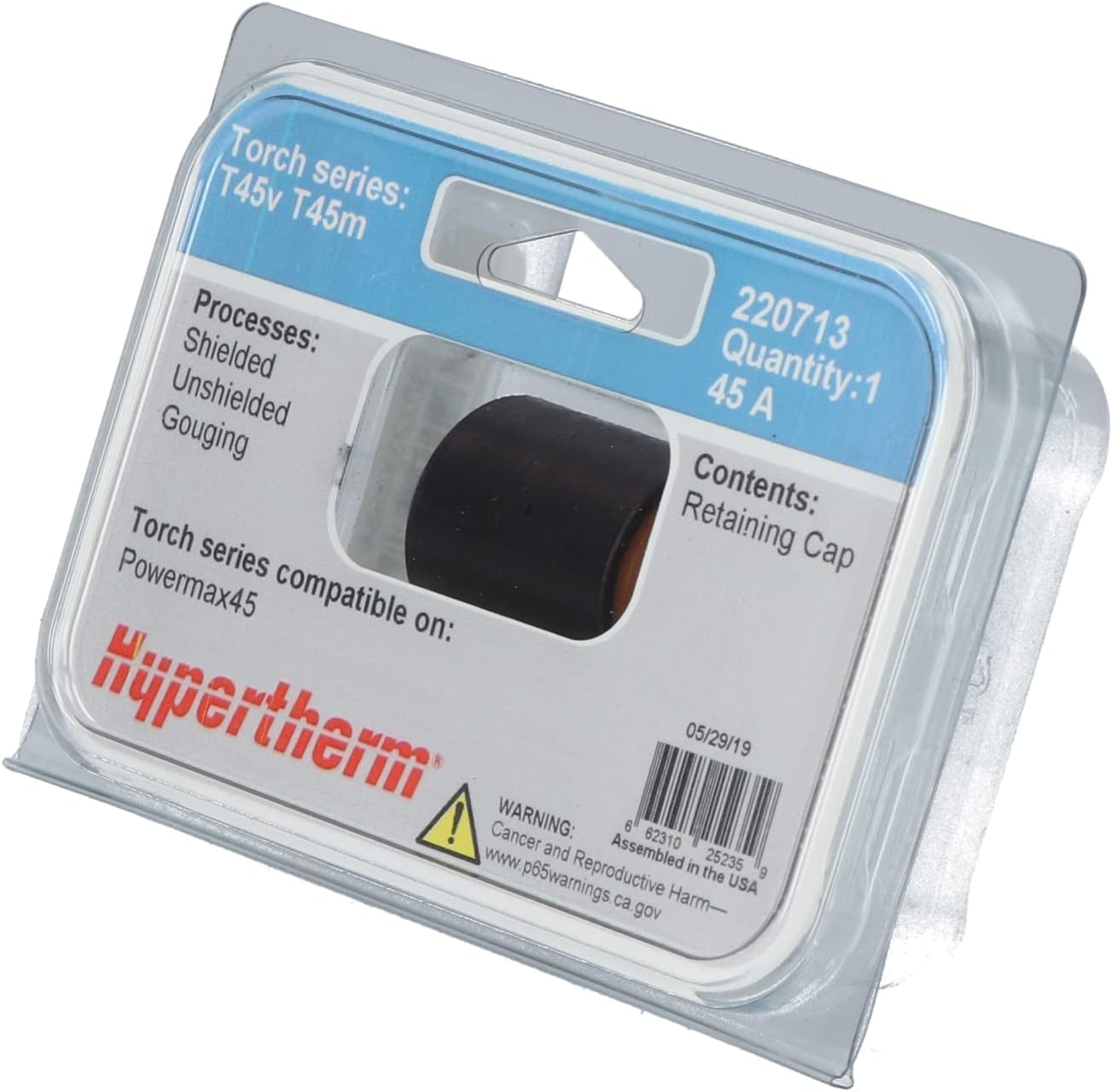 Hypertherm® Model 220713 45 Amp Nozzle Retaining Cap For Powermax45 ...