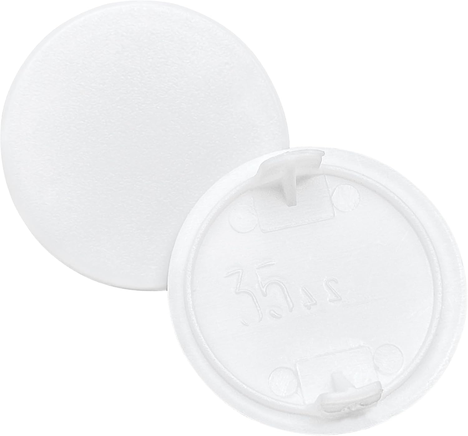 50 PCS 35mm Plastic Hinge Hole Covers Caps for Furnitures (White ...