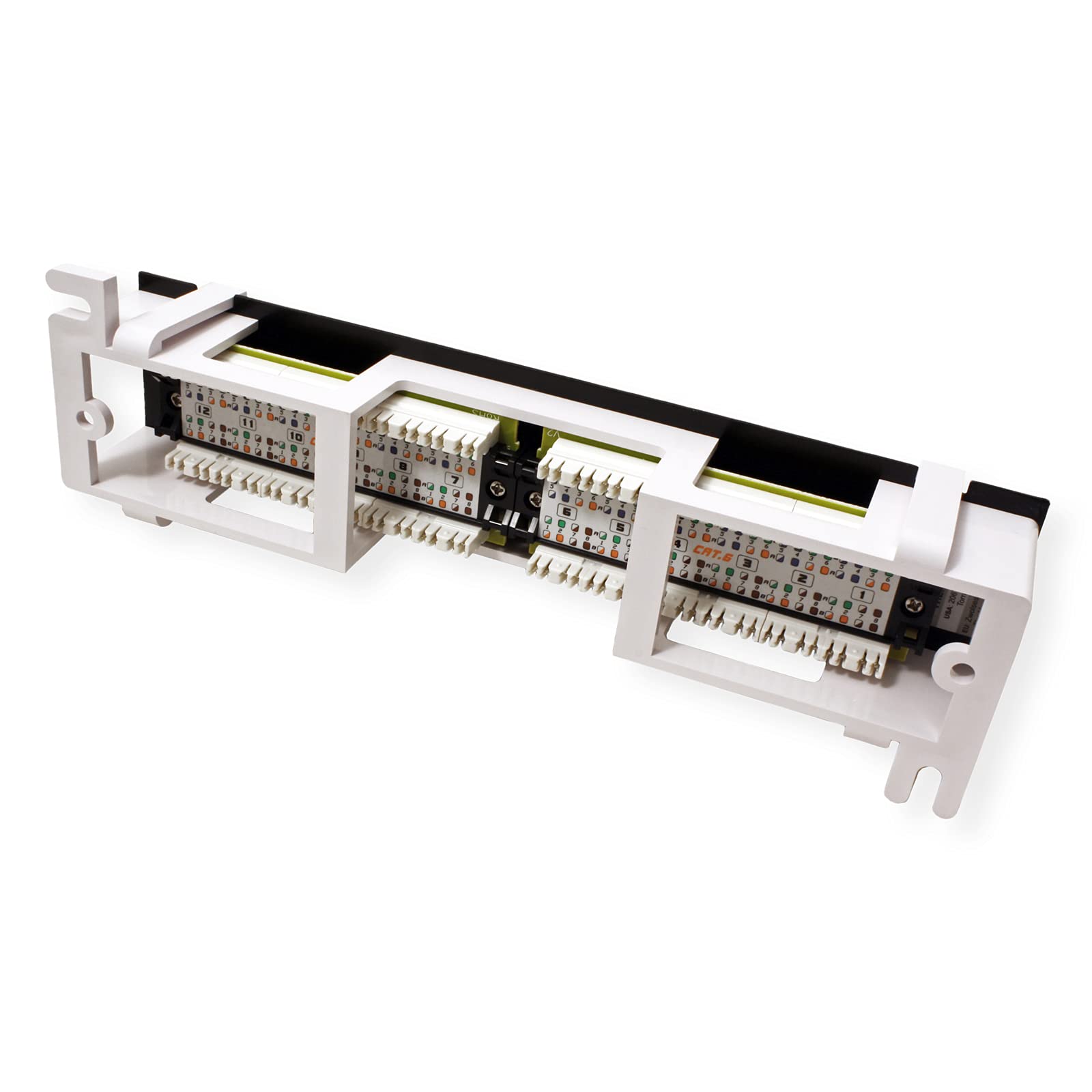 TRENDnet 12-Port Cat6 Unshielded Patch Panel, TC-P12C6V, Wall Mount ...