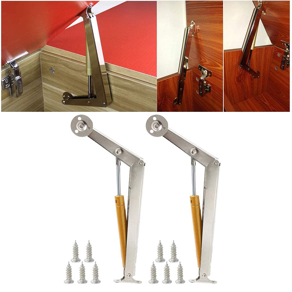 (Pack of 2)150N/15KG Gas Spring Lid Stay,Safety Hinges for Toy Box ...