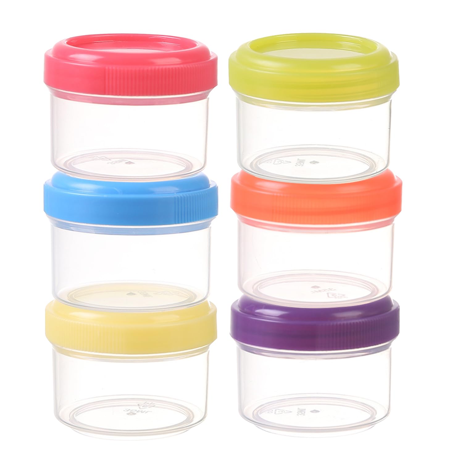Uskerb 6PCS Plastic Mini Storage Containers with Lids - Food Storage ...