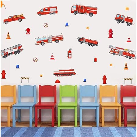 Amazon.com: Rogue River Tactical Large Fire Truck Wall Decal Sticker ...