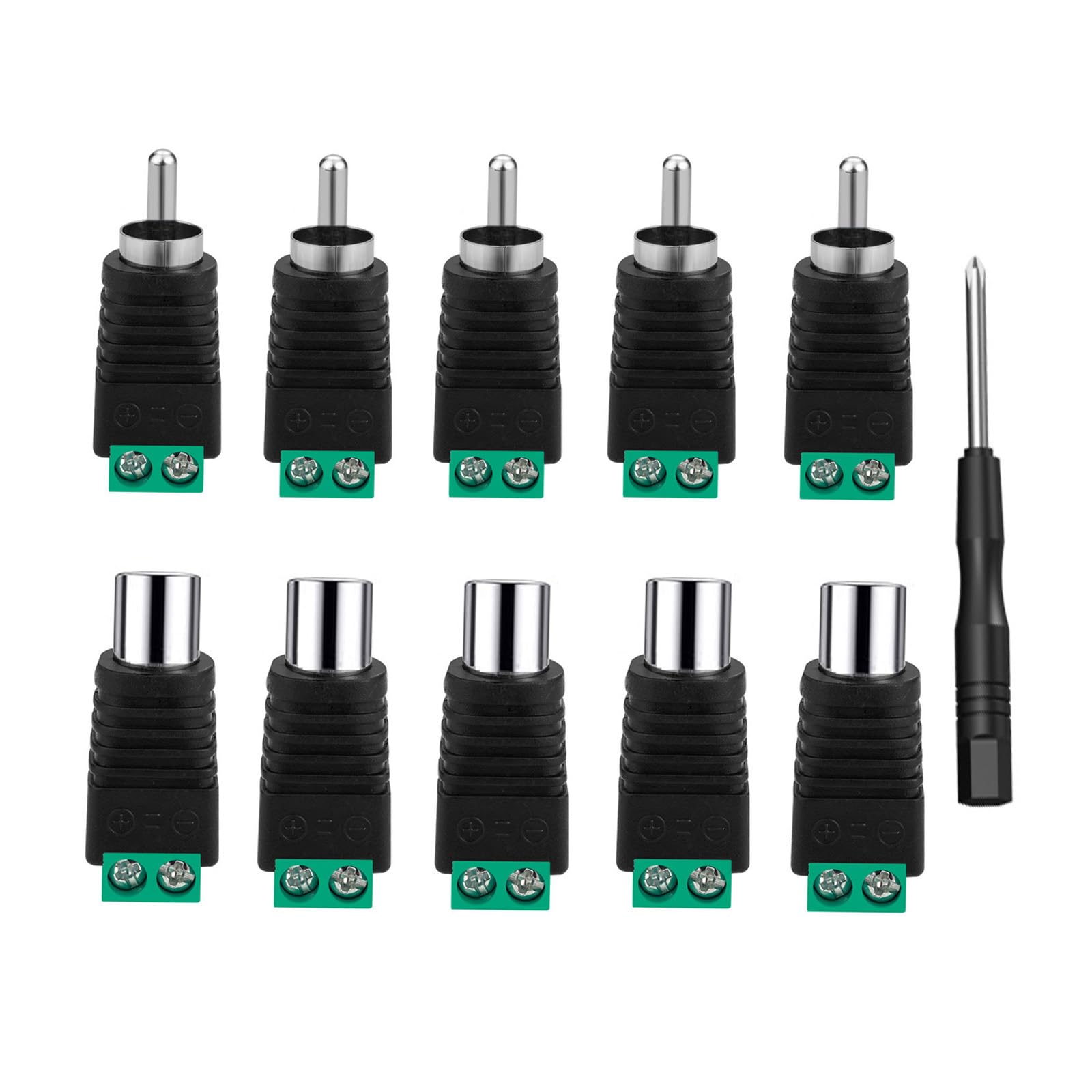 Amazon.com: Eightnoo RCA to Speaker Wire Adapter, 10Pcs RCA to AV Screw ...