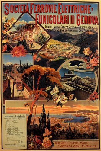 Amazon.com: WONDERFULITEMS FUNICOLARI DI Genova Riviera Italiana Italy ...