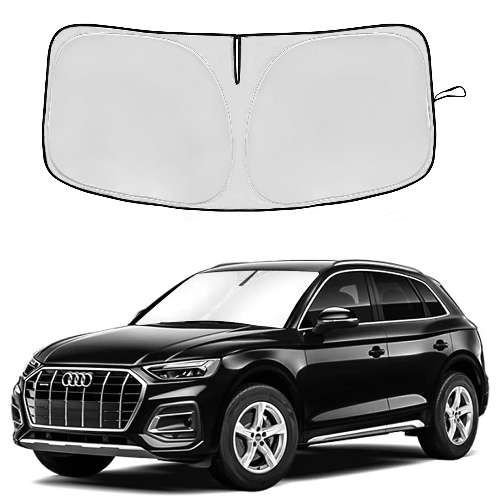 Amazon.com: Windshield Sun Shade for Audi Q5 2018-2024 Double Layer ...