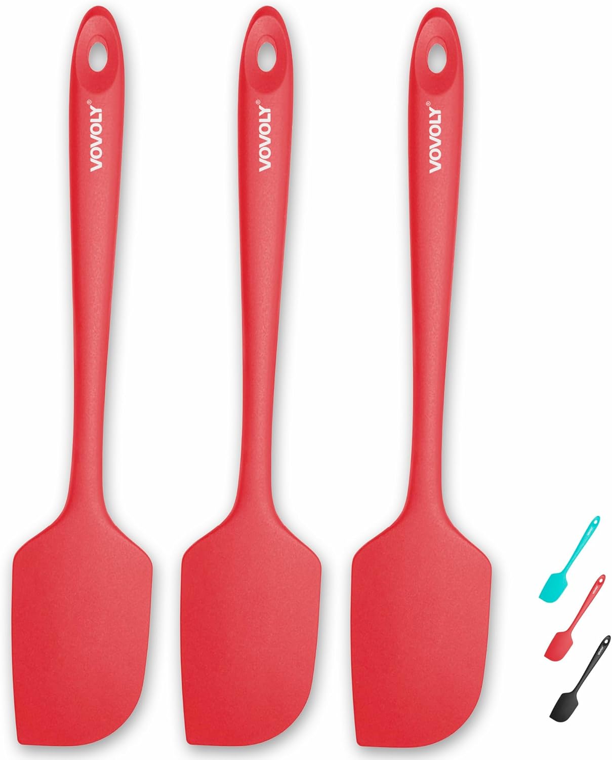 Amazon.com: 3 Pack Large Silicone Spatula for Kitchen,600°F Heat ...