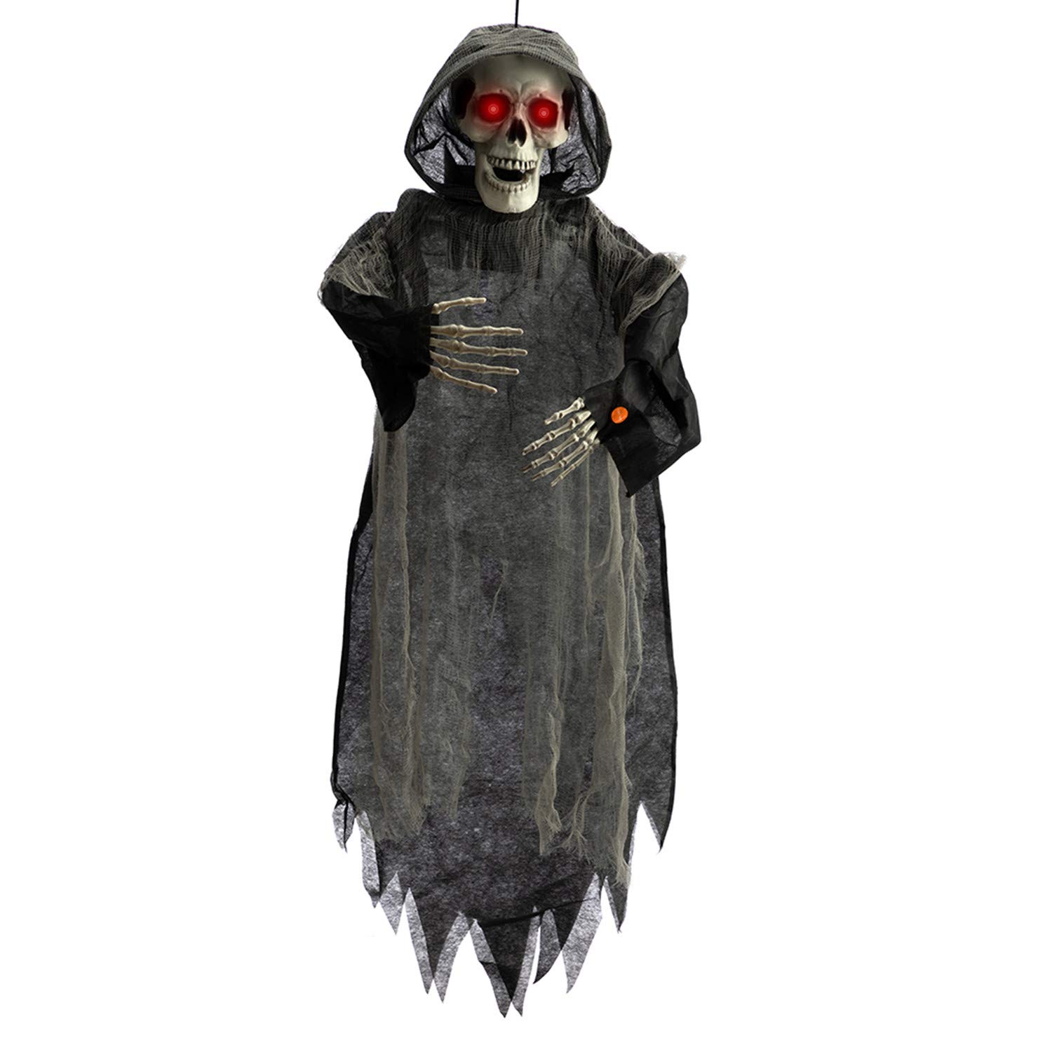 Buy HollyHOME Halloween Hanging Ghost Animated Hanging Skeleton with ...