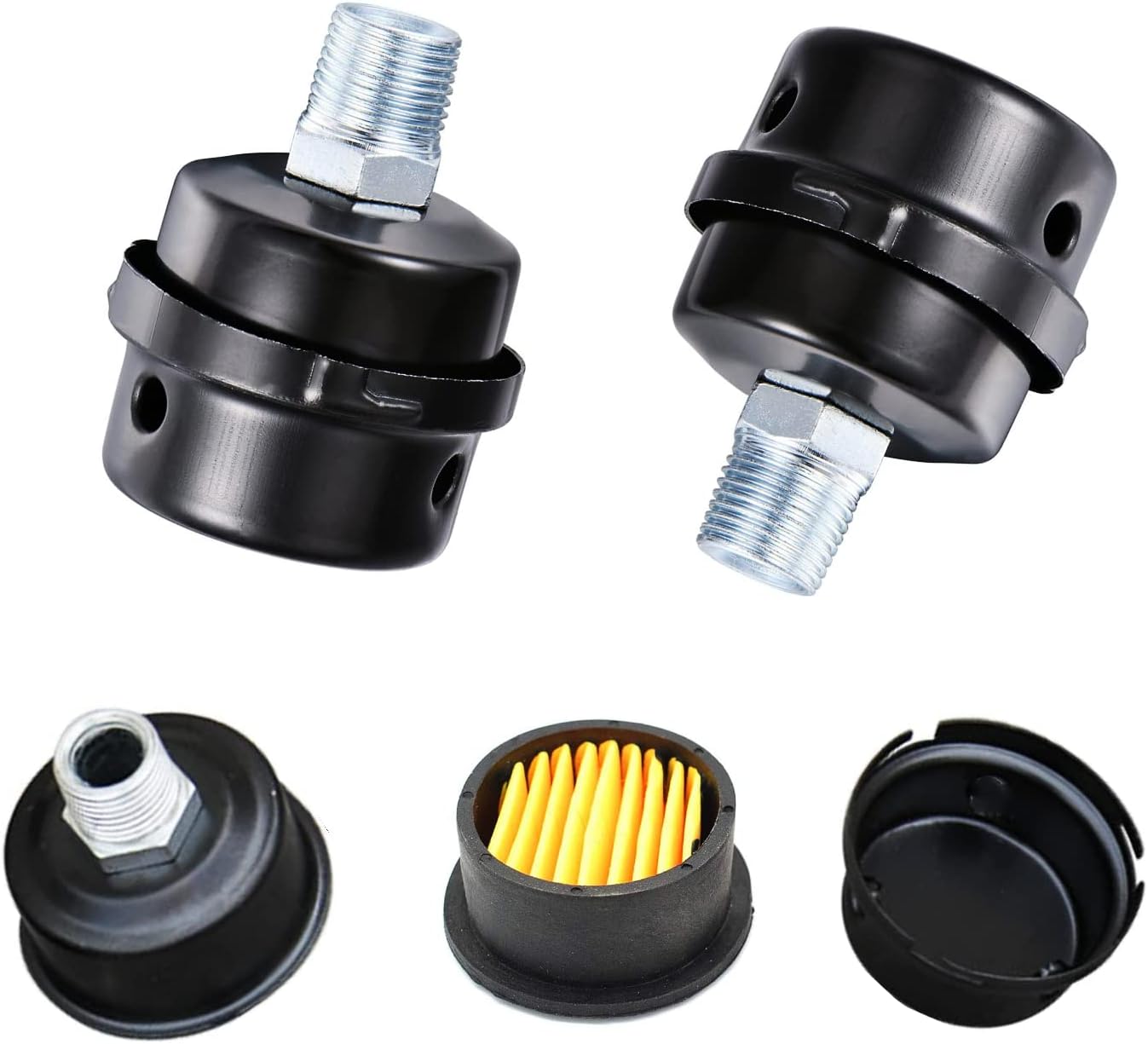 Amazon.com: ZLLTONS Air Compressor Silencer Filter Metal 3/8"PT 16mm ...