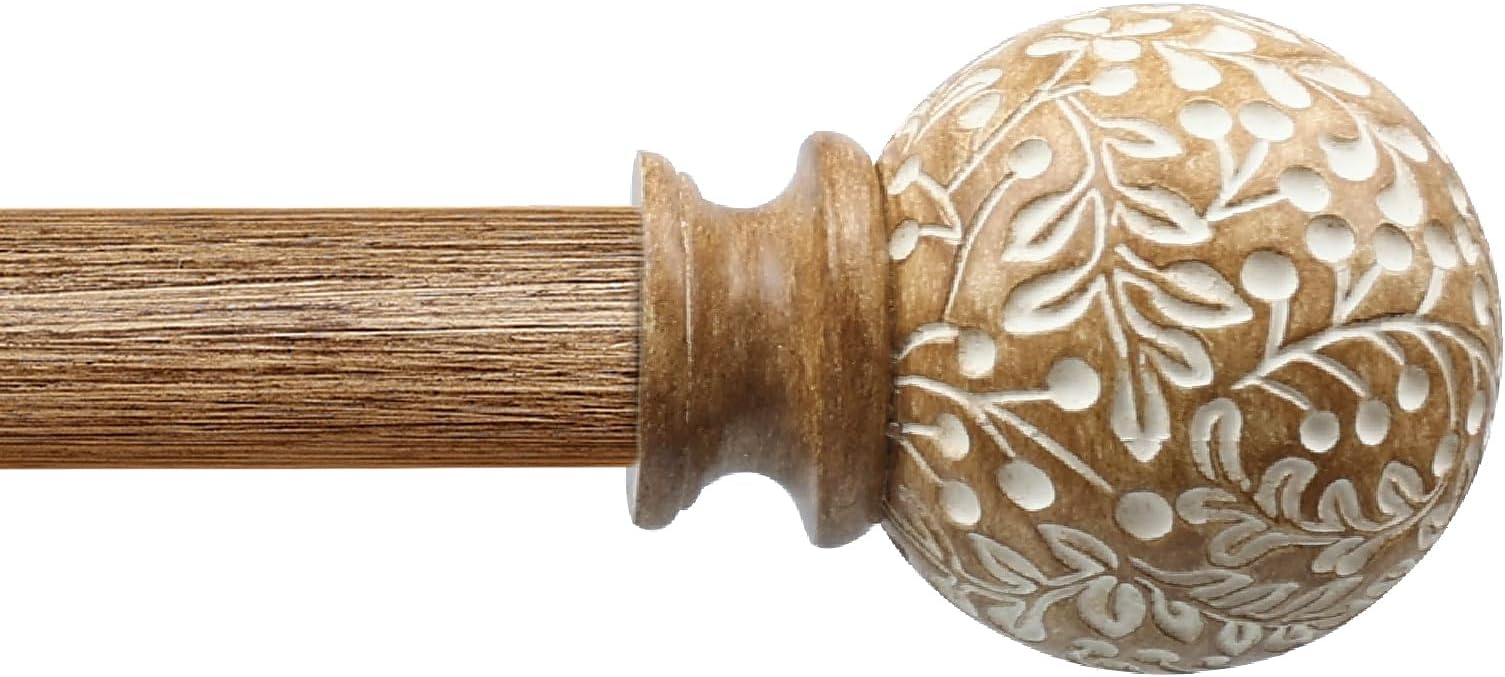 Amazon.com: LDSP Wood Curtain Rod For Windows 48 to 84 Inch, 1Inch ...