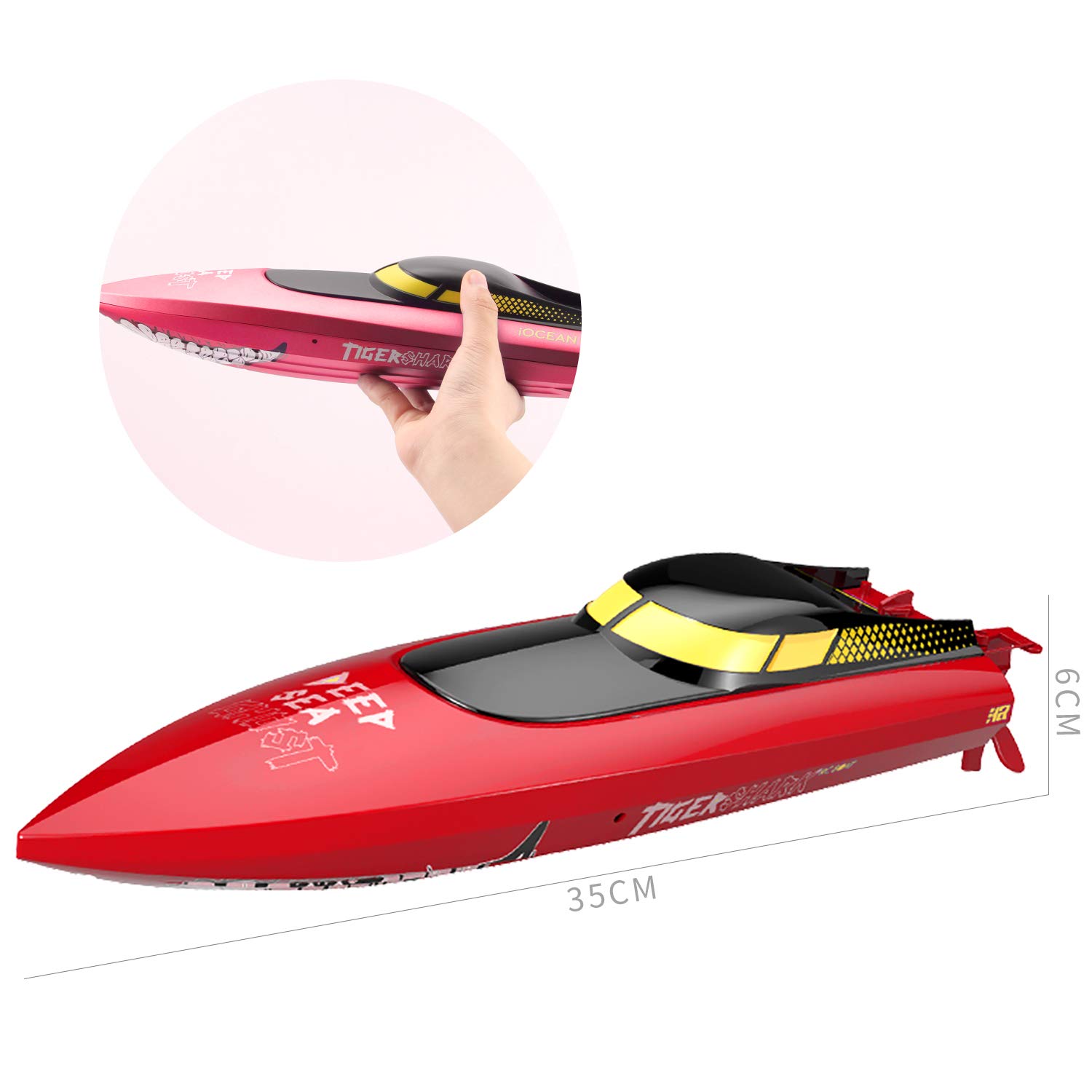 Buy RC Boat for Pools and Lakes Remote Control Boats for Kids Adults 2 ...