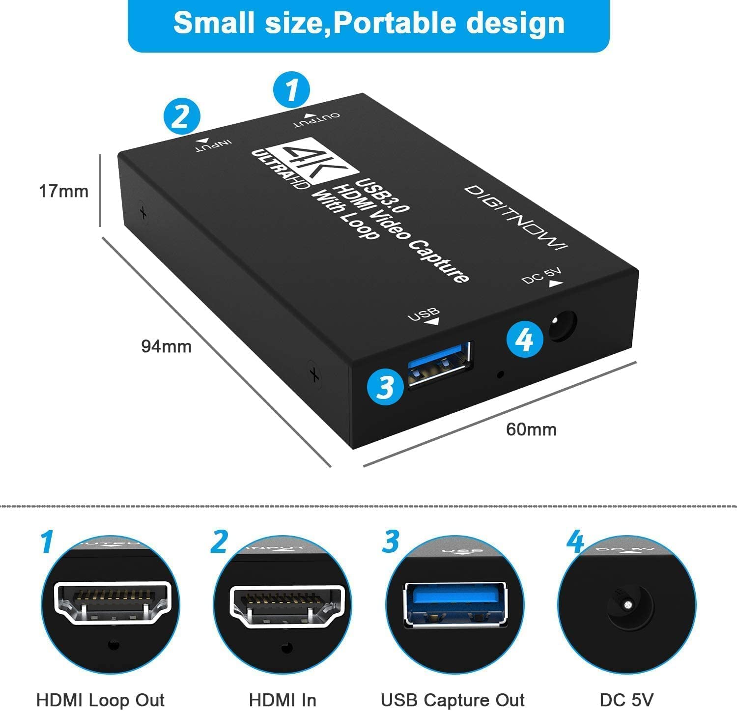 Snapklik.com : Video Capture Card, 4K HDMI Video Capture, USB 3.0 Game ...