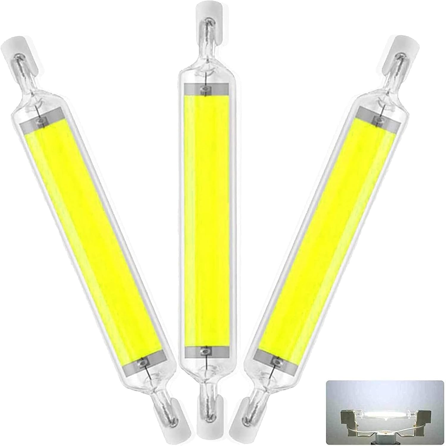 LGWG 3Pcs 78mm R7S LED Bulb Dimmable 10W Double Ended Bulbs 100W ...