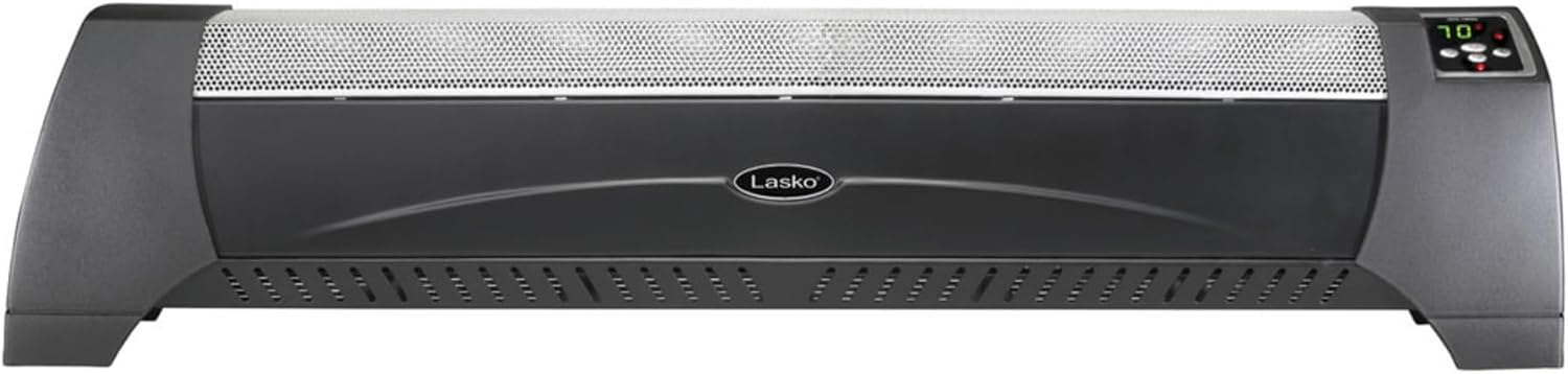 Amazon.com: Lasko 5624 Low Profile Silent Room Space Heater, Black ...