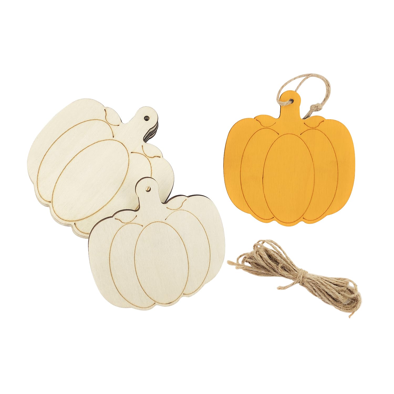Amazon.com: 30 Pack 4 Inch Wood Pumpkins Cutouts Unfinished Wood ...