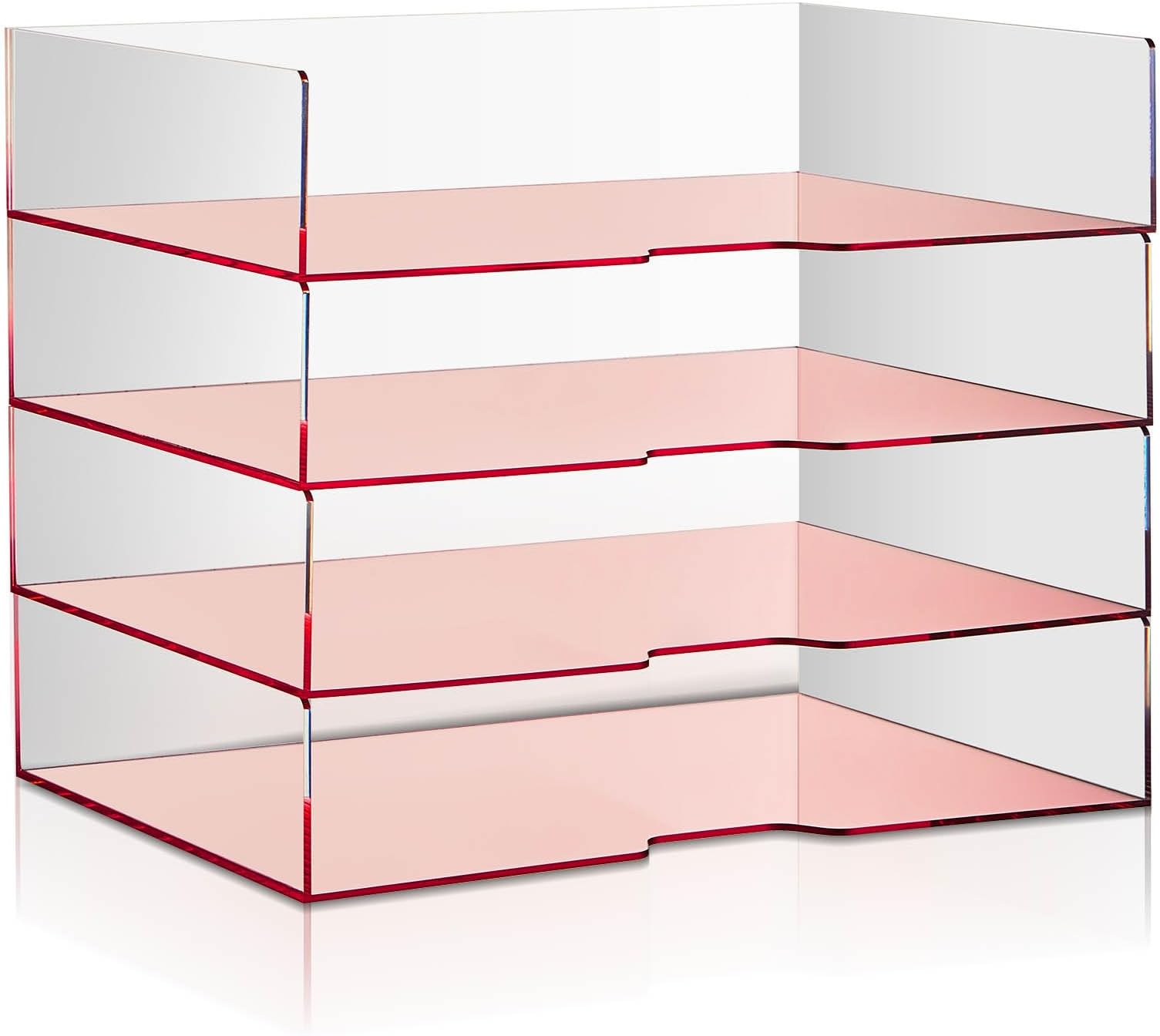 Amazon.com: Juvale Rose Gold Acrylic Letter Tray, Clear Office Desk ...