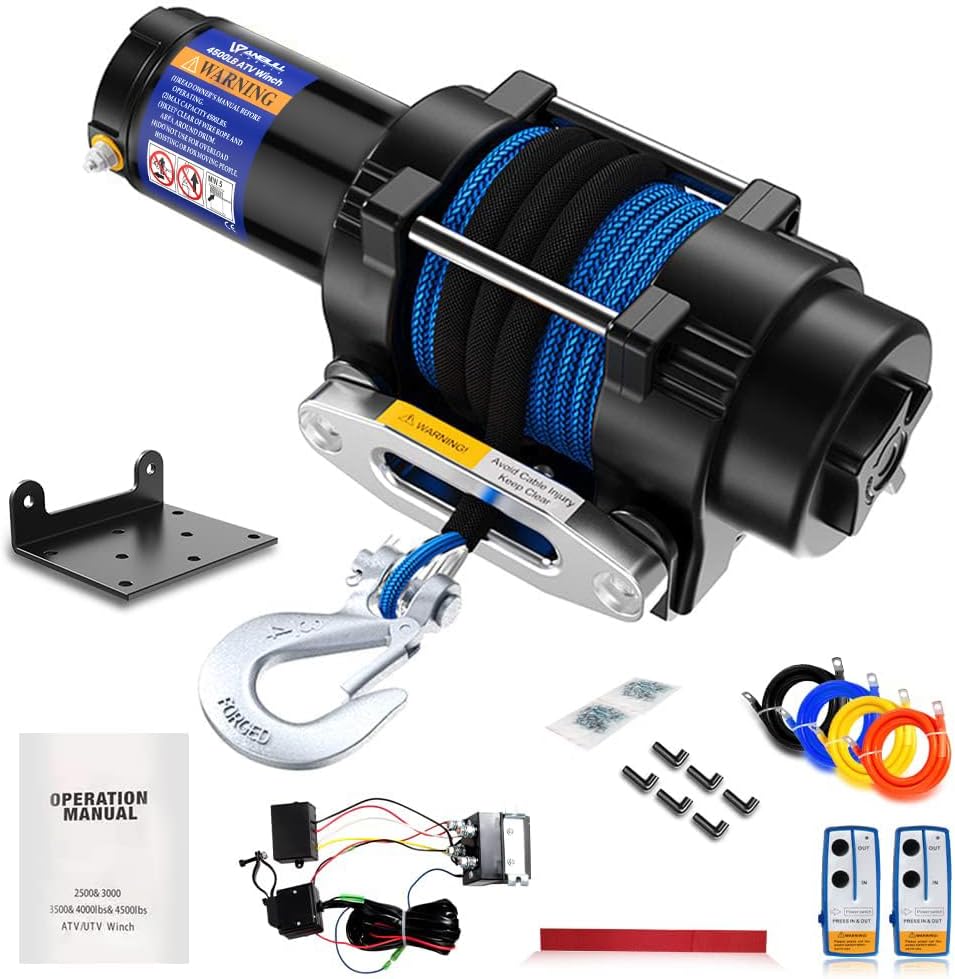 TKSE Treuil Électrique 12V, 4000 lbs DC 12V Kit de Treuil Électrique de ...