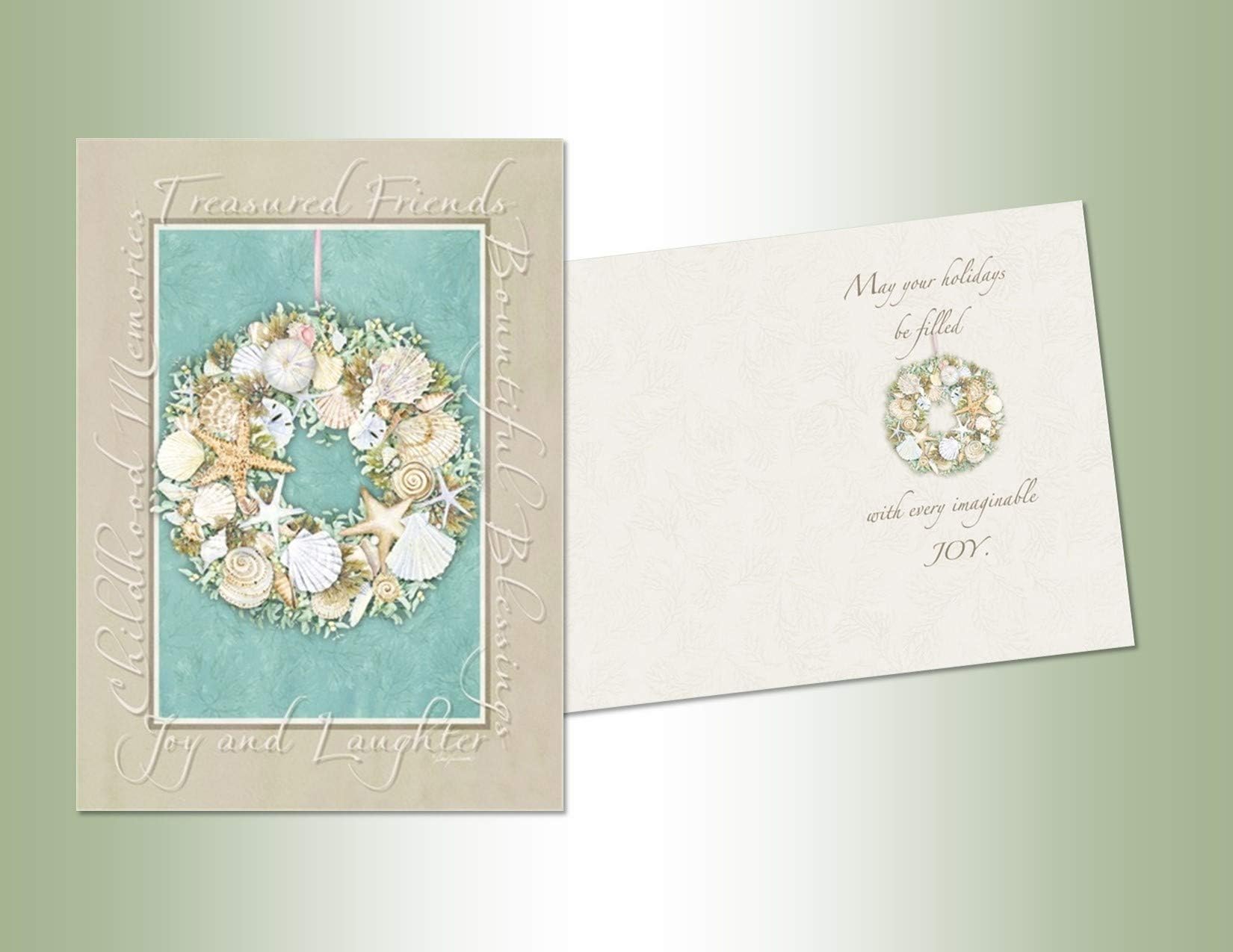 Amazon.com : LPG Greetings Tree Decorated with Shells on Beach with ...