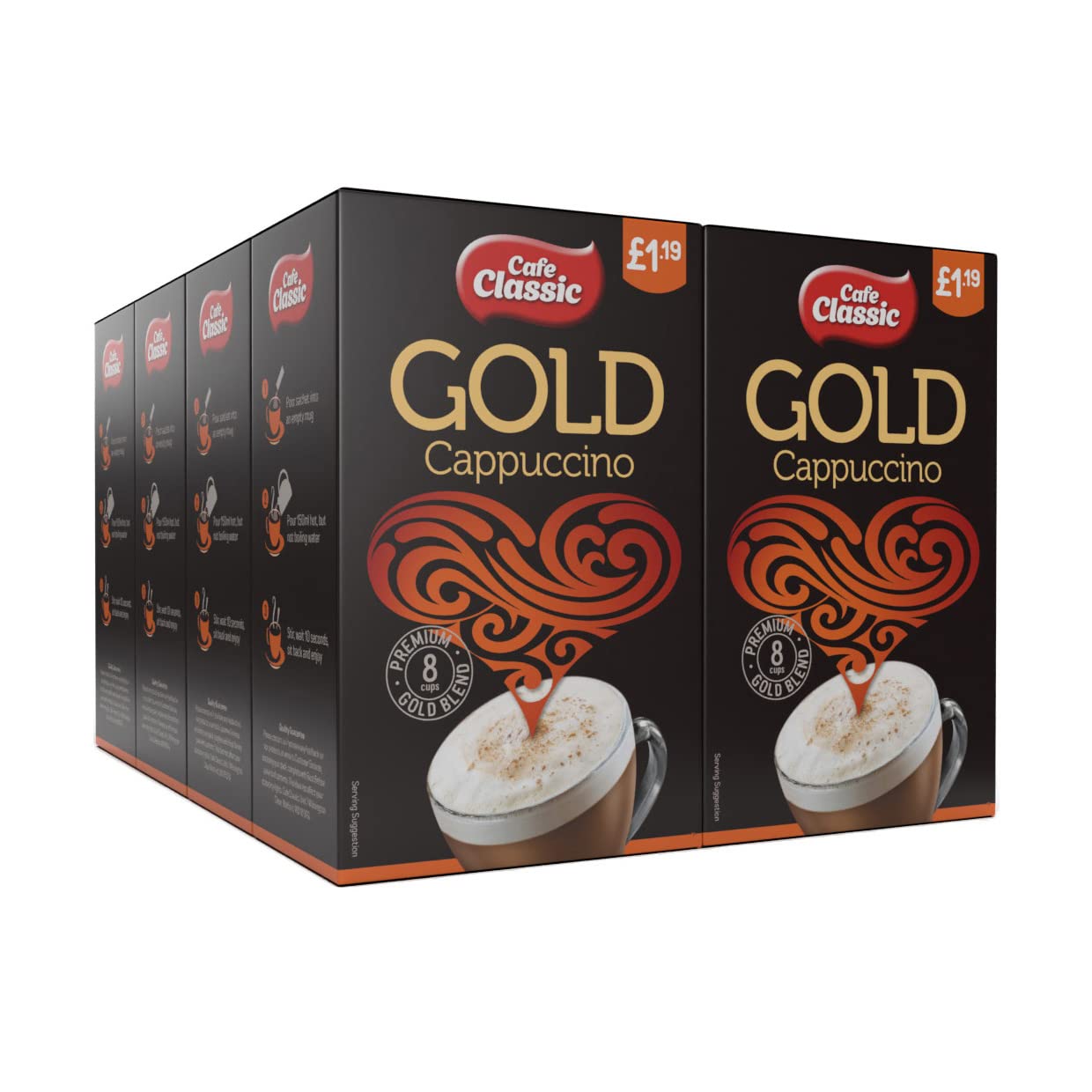 Cafe Classic Instant Cappuccino 64 sachets (Case of 8 x 8 sachets ...