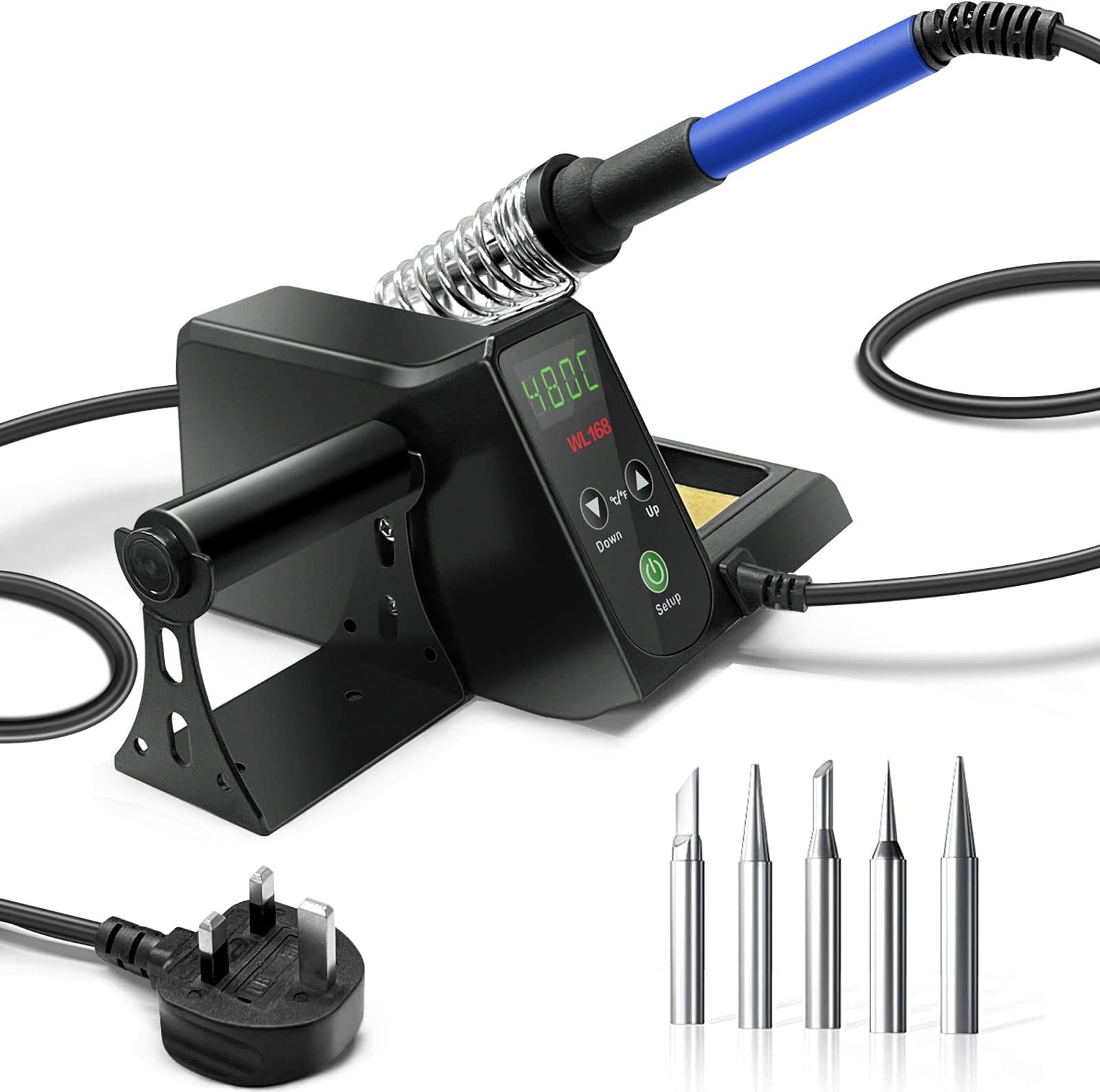 60W Soldering Station，Soldering Iron Station with 5 Extra Soldering ...