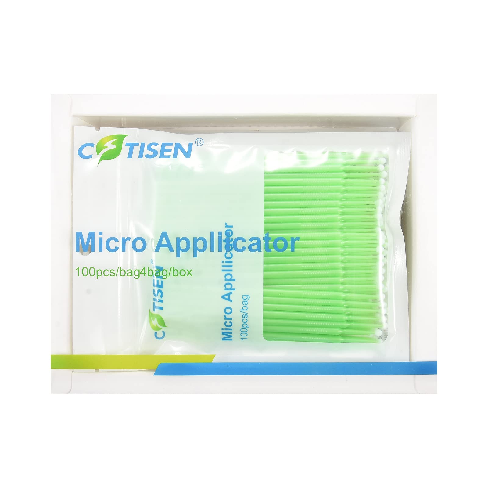 COTISEN Micro Applicator Brush Disposable Bendable Swabs Tip for Eyelash Extensions Mascara Wand ...