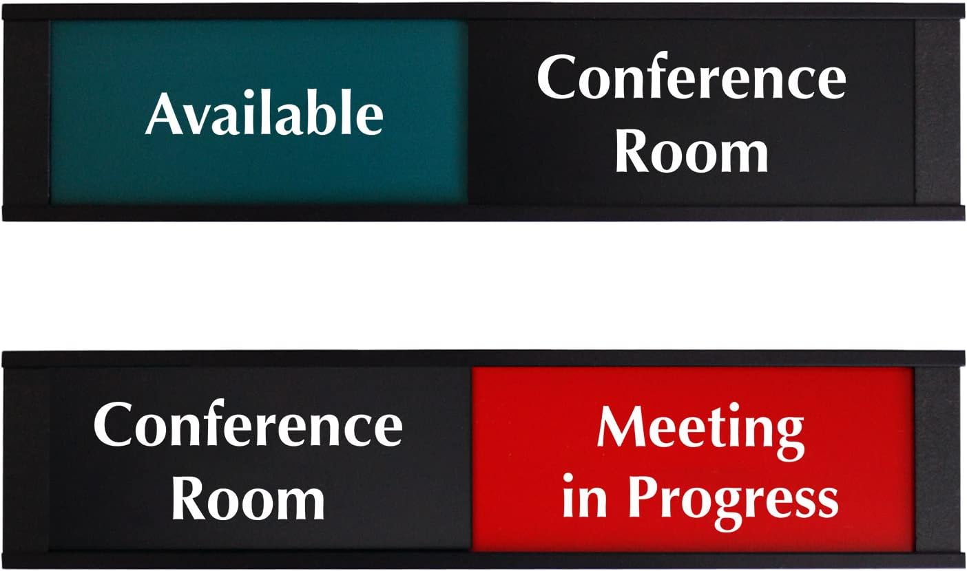 Amazon.com : Vacant/Meeting In Progress Slider Sign, 6" x 1" (Silver ...