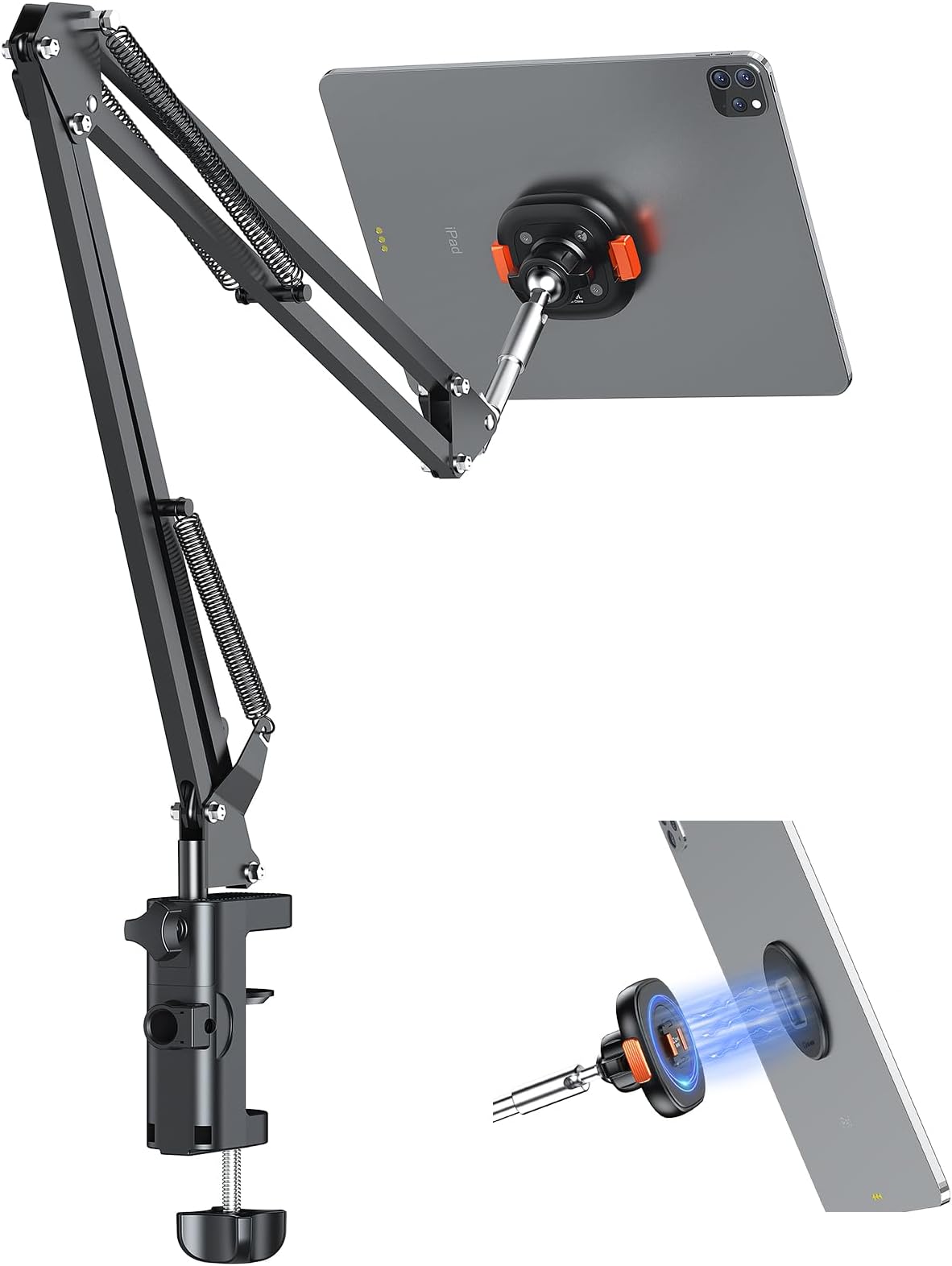 Amazon.com: QLoztyse Adjustable Tablet Stand Holder for Bed - Foldable ...