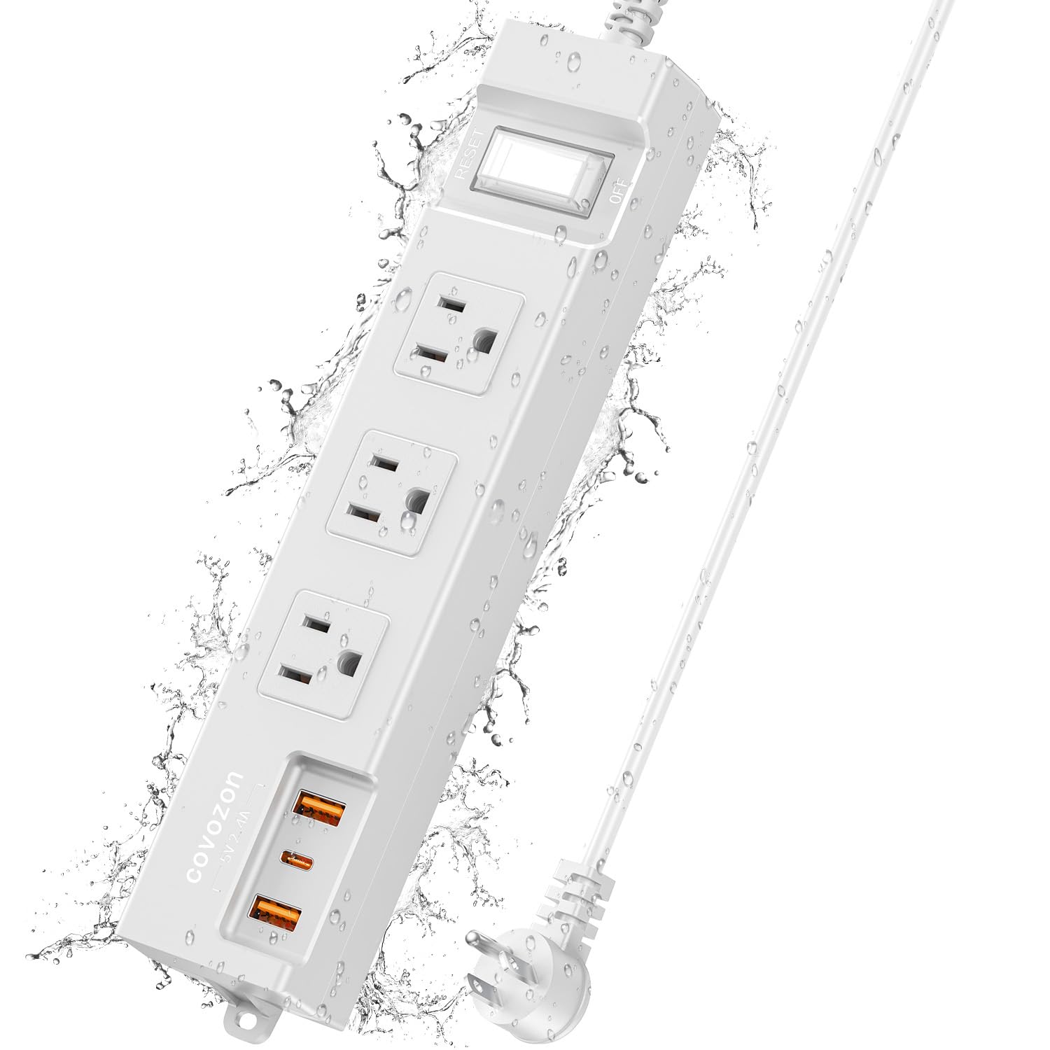 Amazon.com: Covozon IPX6 Outdoor Power Strip Weatherproof, 3 Outlets ...