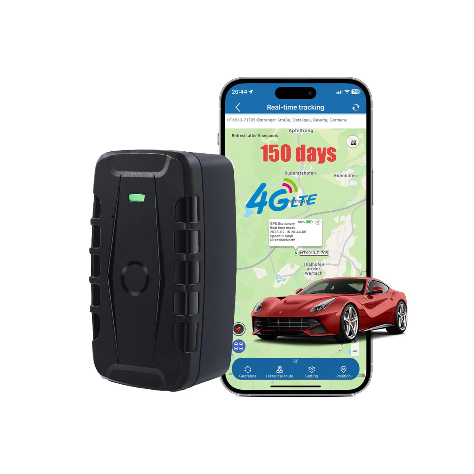 Amazon.com: GPS Tracker for Vehicles Long Battery Life 20000mAh up to ...