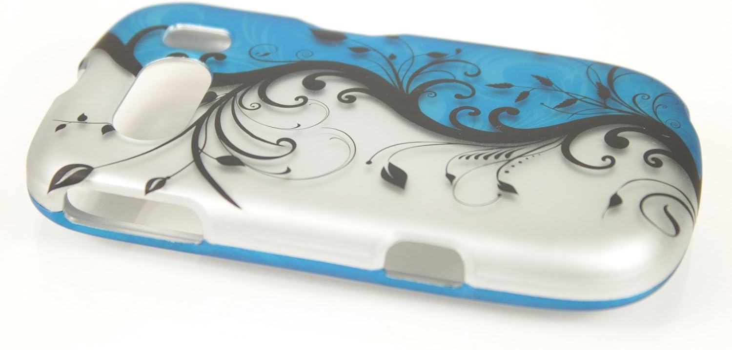 Amazon.com: ZTE Aspect F555 Hard Case Cover for Blue Vines + EARPHONE ...