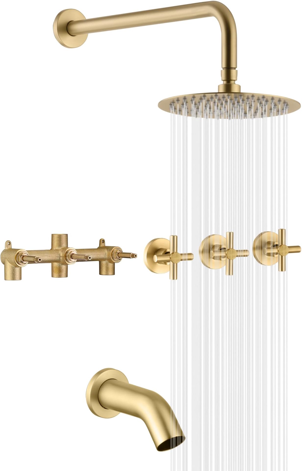 Trim Kit for Porcelain 3-handle Shower Valve, Fit Price Pfister ...