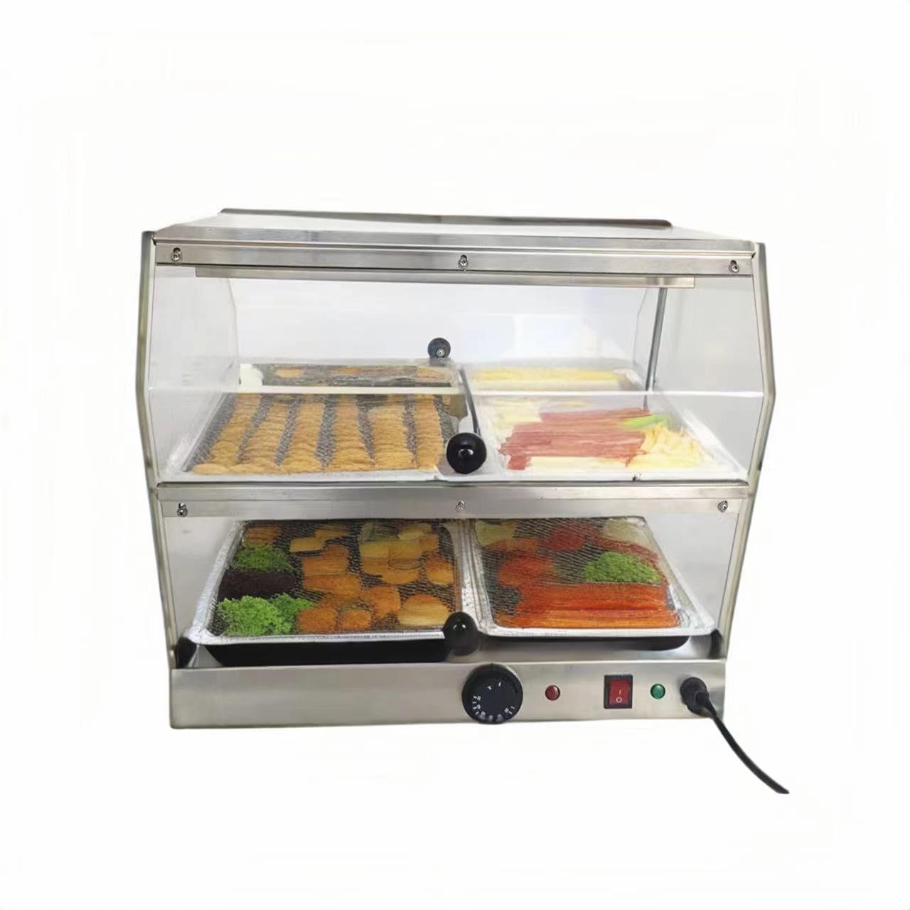 Amazon.com: Lyxhouse Dual Doors Food Warmer Display Case Commercial ...