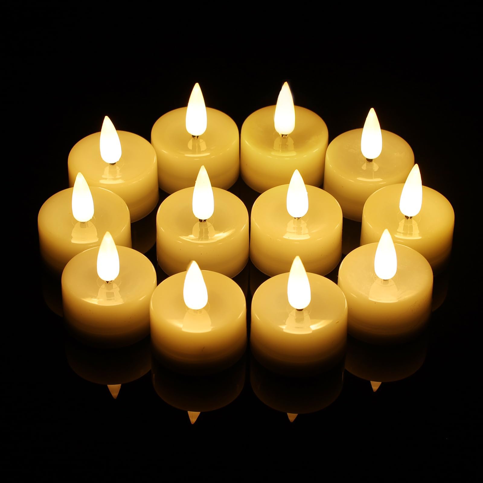 Neween Battery Operated LED Tealights, Pack of 24, Flameless Tea Lights ...