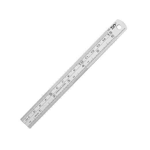 ZZTX Metal Straight Edge Ruler Set - Stainless Steel, 6 Inch Rulers ...