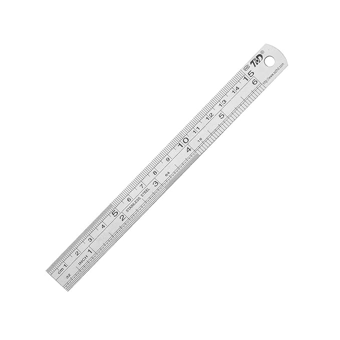 ZZTX Metal Straight Edge Ruler Set - Stainless Steel, 6 Inch Rulers ...