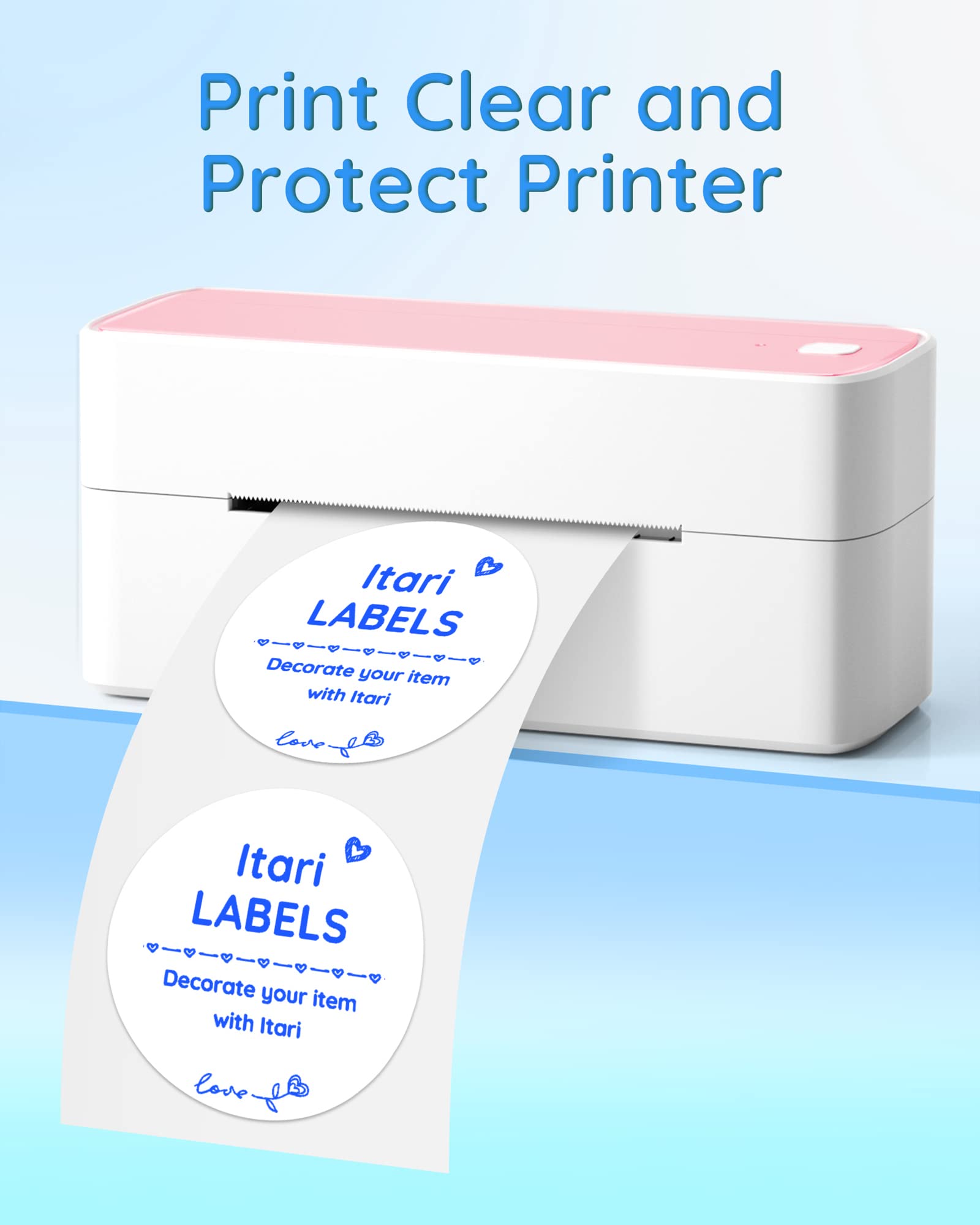 Snapklik.com : Itari 2 Inch Round Thermal Printer Sticker Labels - QR ...